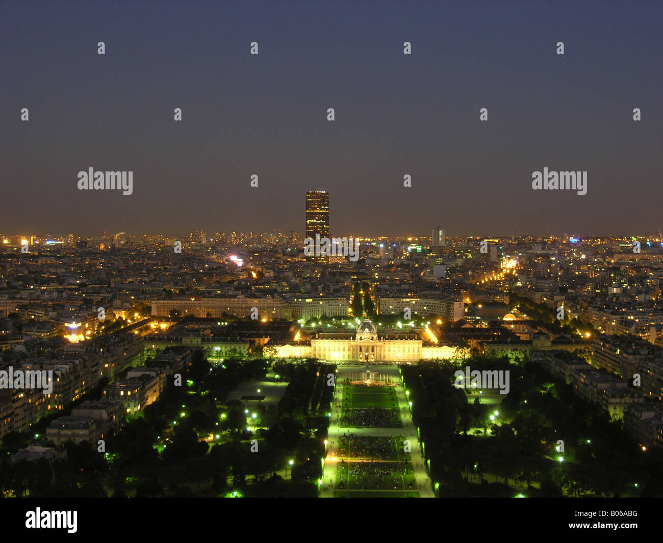 Evening view of Paris from Eiffel Tower France Stock Photo - Alamy