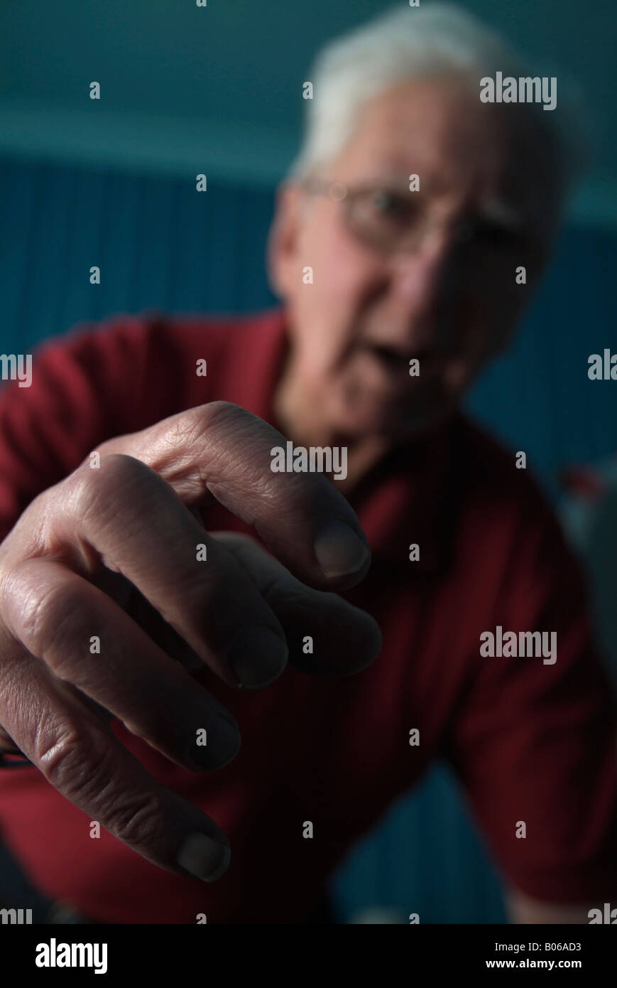 ANGRY ELDERLY MAN Stock Photo - Alamy