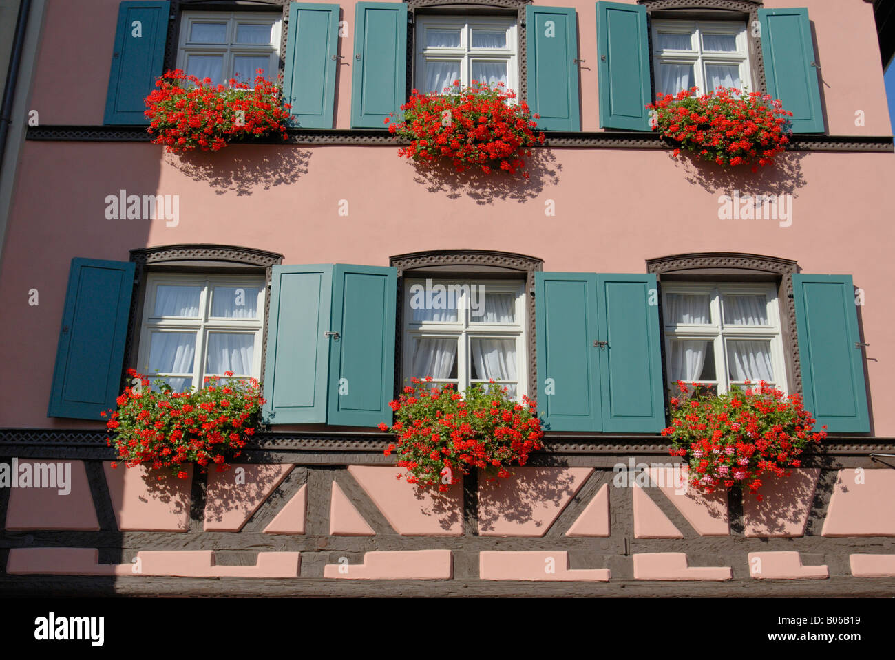 Bavaria flower boxes by windows hi-res stock photography and images - Alamy