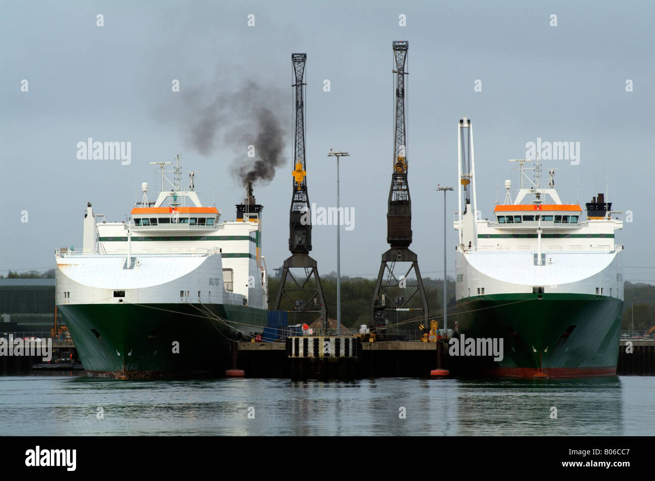 Anvil Point and Hurst Point moored Marchwood on Southampton Water ...