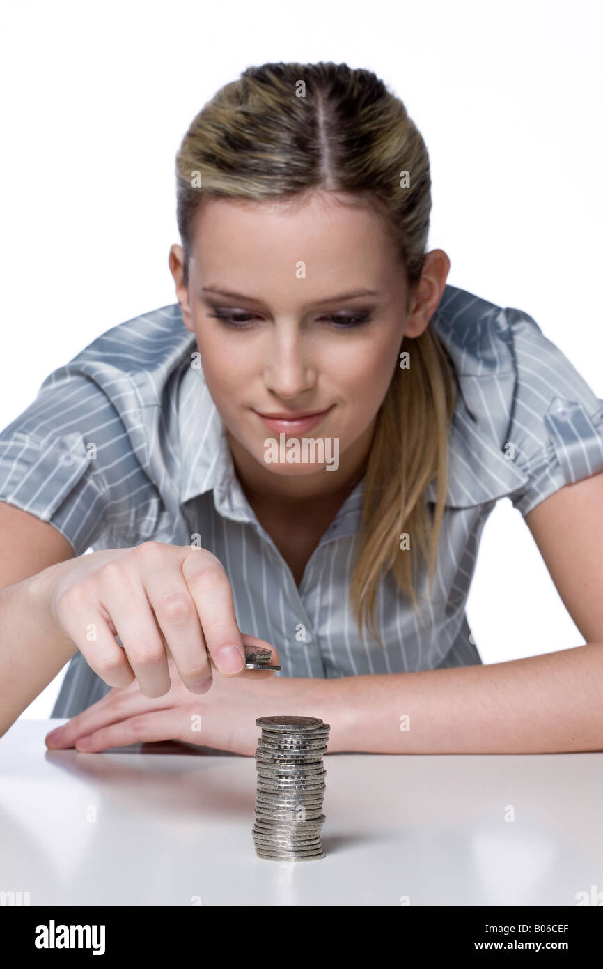 Woman and money Stock Photo - Alamy