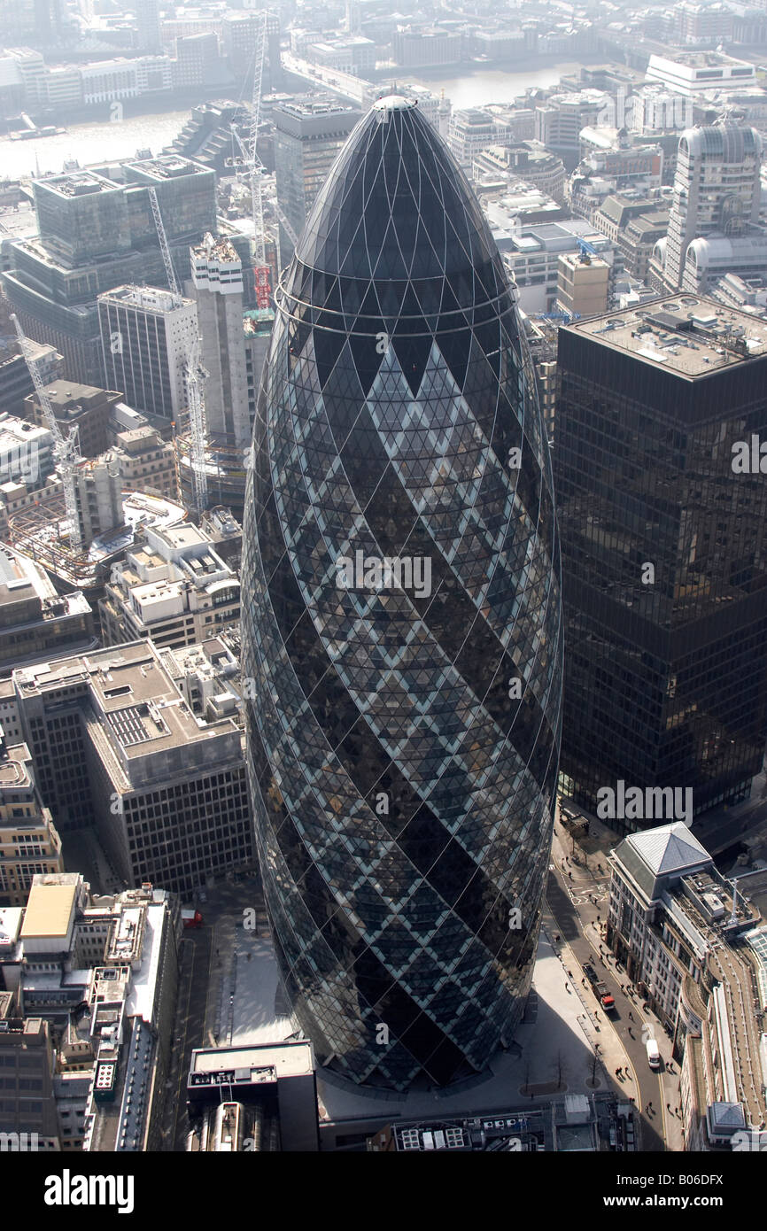 Gherkin building ariel hi-res stock photography and images - Alamy