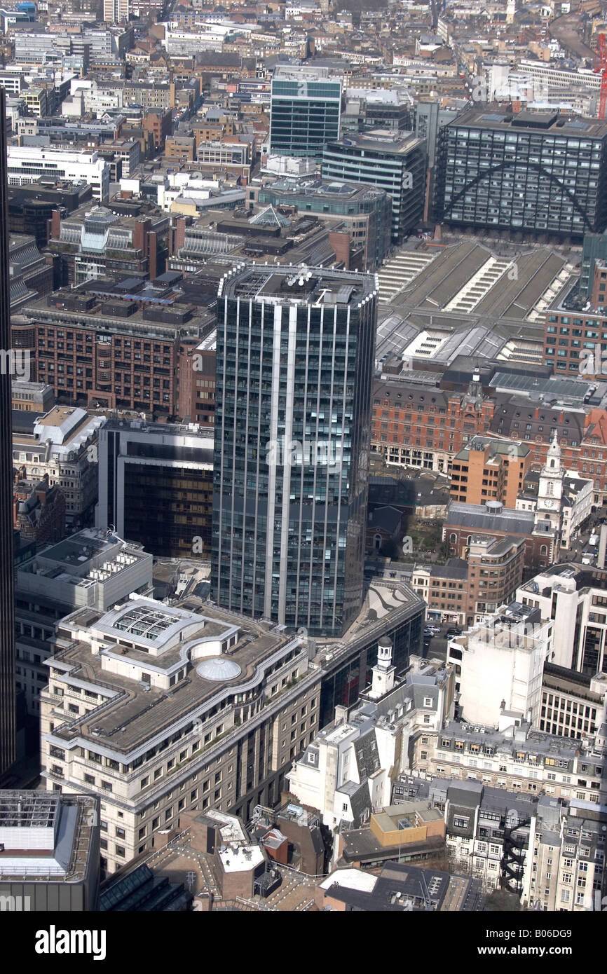 Aerial view north of 99 Bishopsgate Liverpool Street Station City of ...