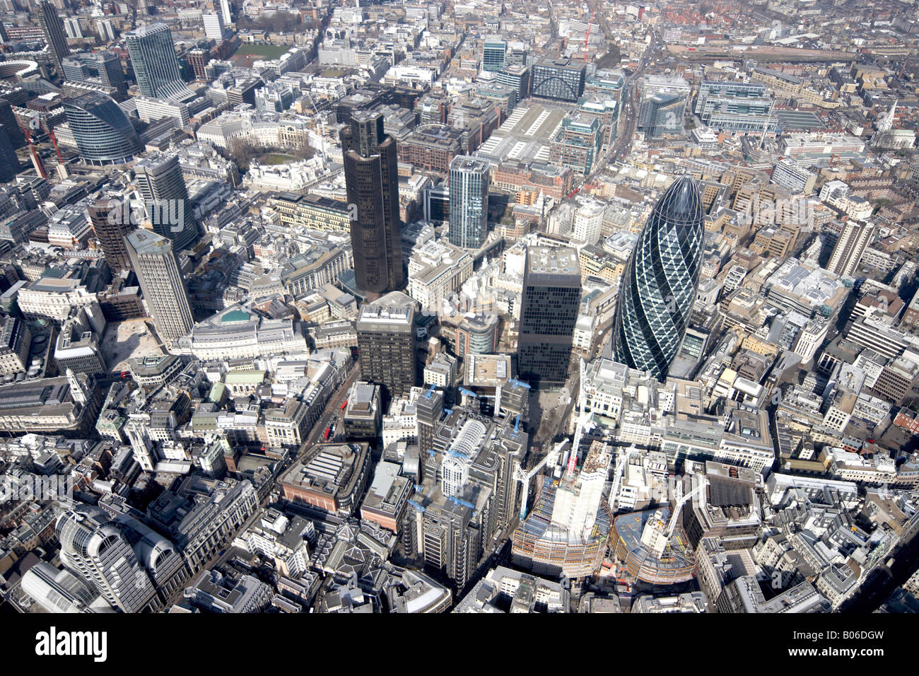 Aerial view north east of 30 St Mary Axe The Gherkin National ...