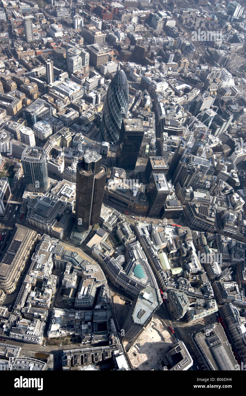 Gherkin building ariel hi-res stock photography and images - Alamy