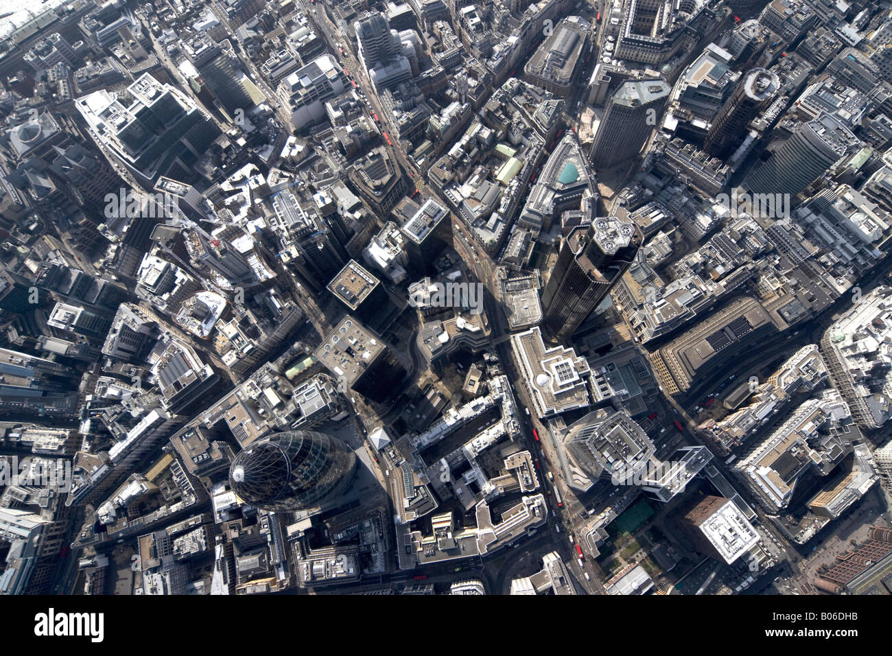 Aerial view south west of 30 St Mary Axe The Gherkin National ...