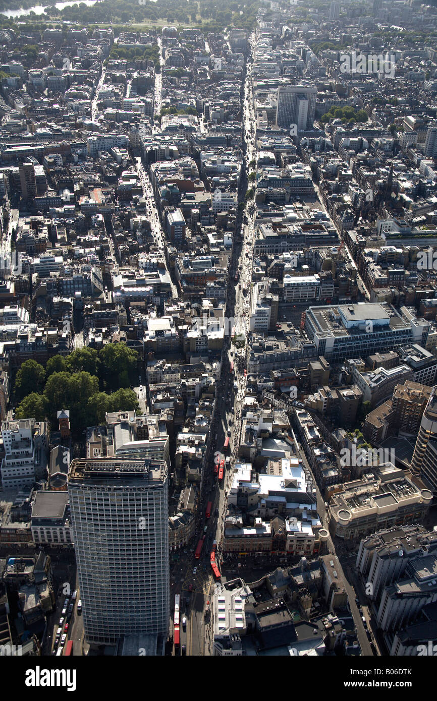 Aerial view south west of Oxford Road Centre Point Building Soho Square ...