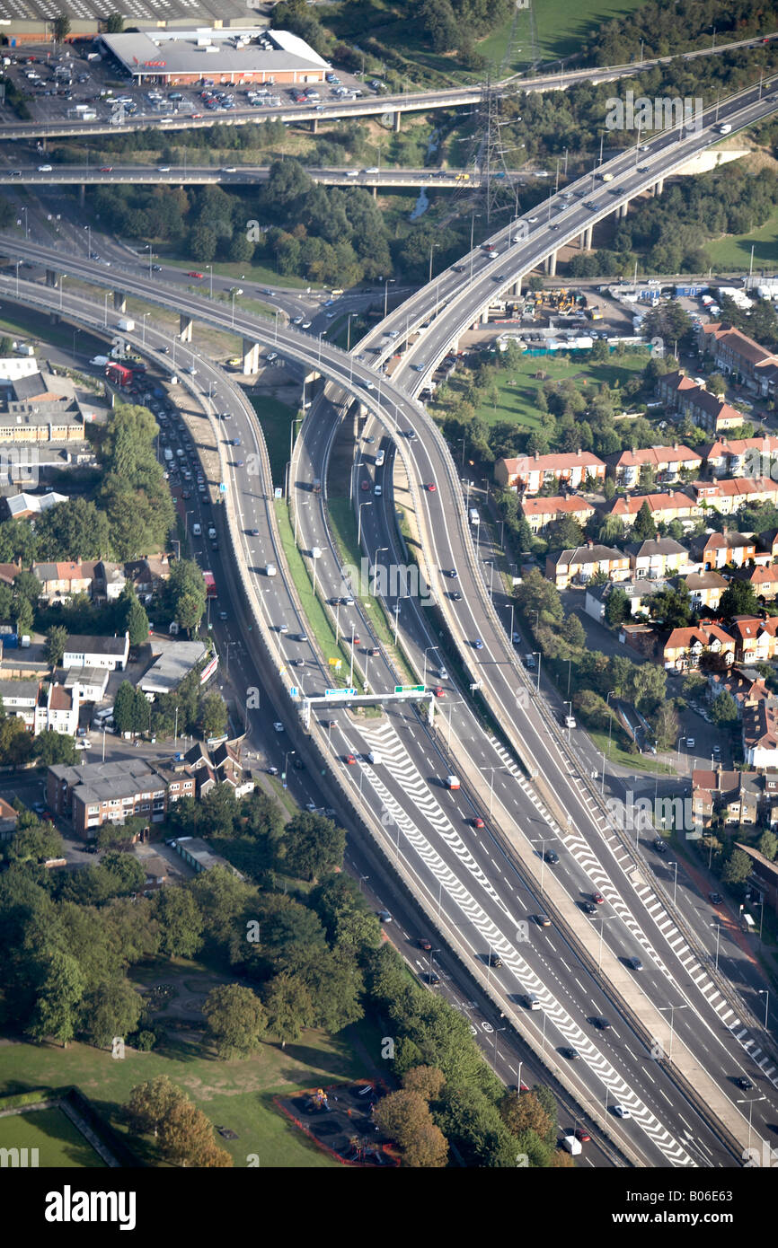 Aerial traffic roundabout england hi-res stock photography and images ...