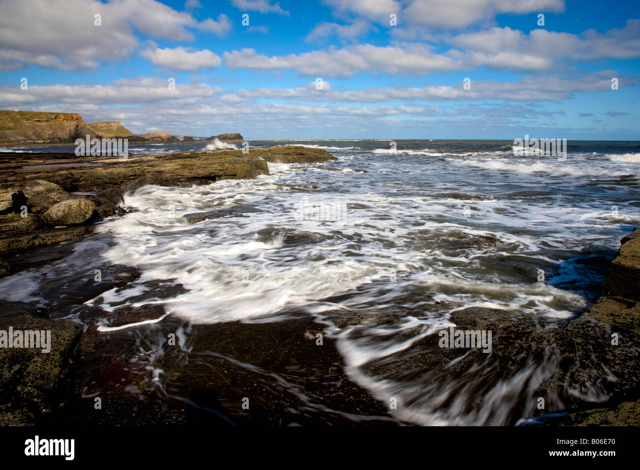 Low Tide Saltwick Bay near Whitby North Yorkshire Coast Stock Photo - Alamy