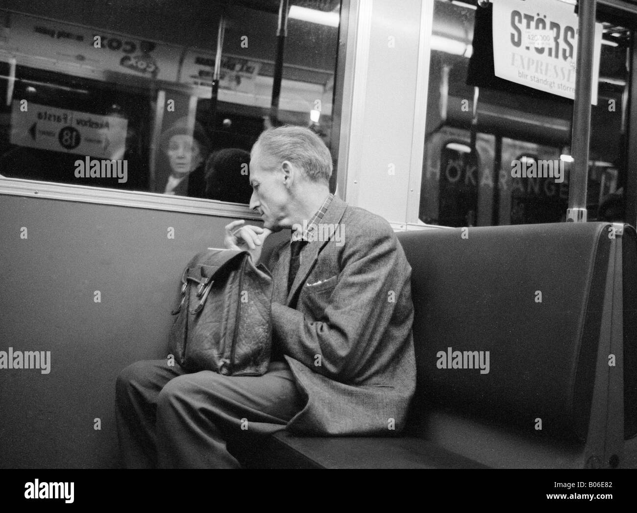 Man commuting Black and White Stock Photos & Images - Alamy