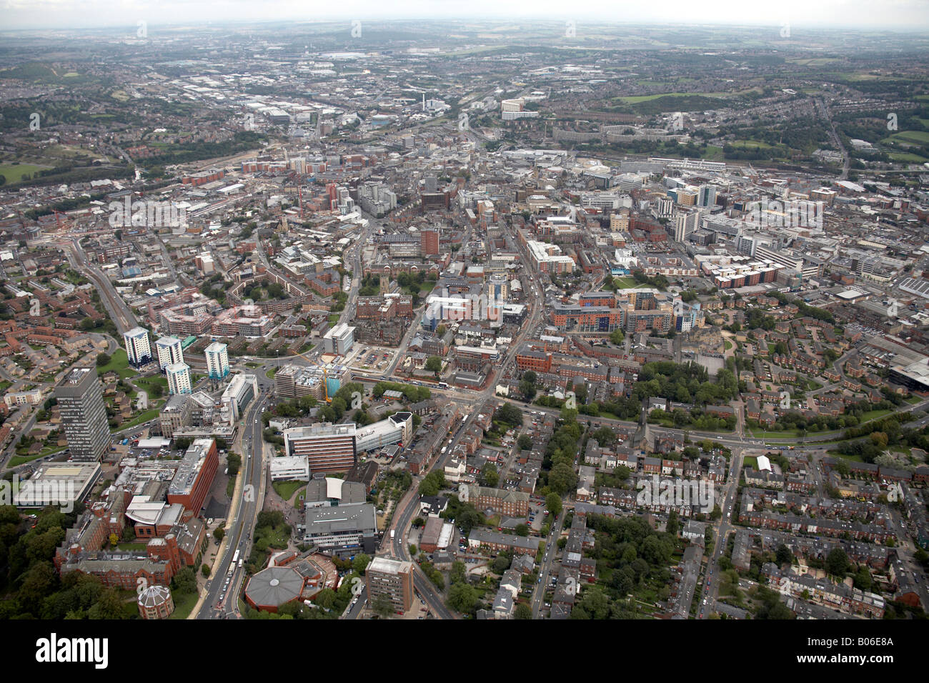 Aerial view north east of Sheffield University Brook Hill and City ...