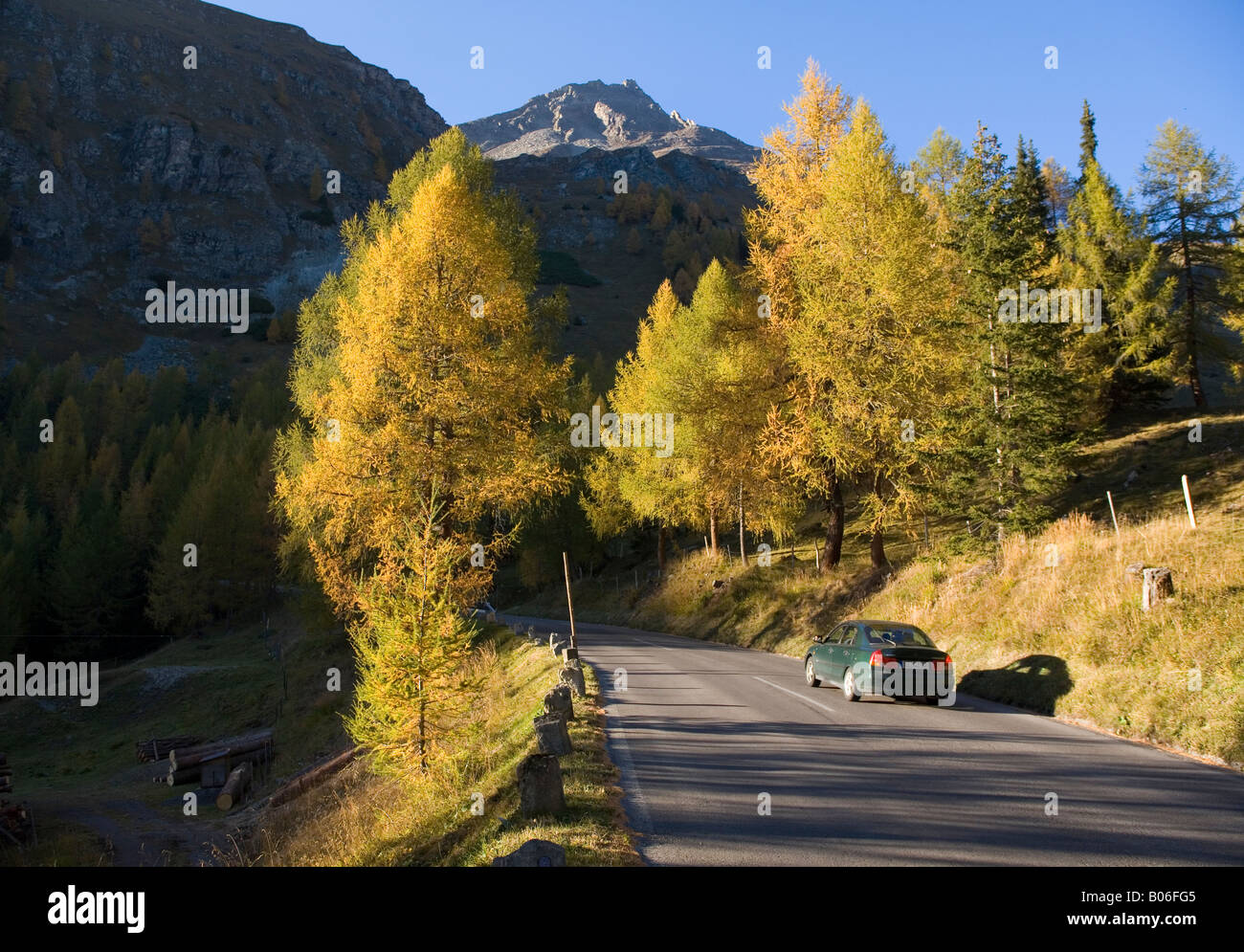 Road in Alps Austria Stock Photo - Alamy
