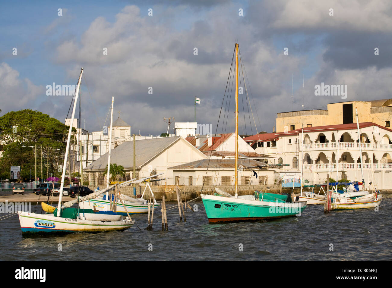 Belize, Belize City, Belize Harbour Stock Photo - Alamy