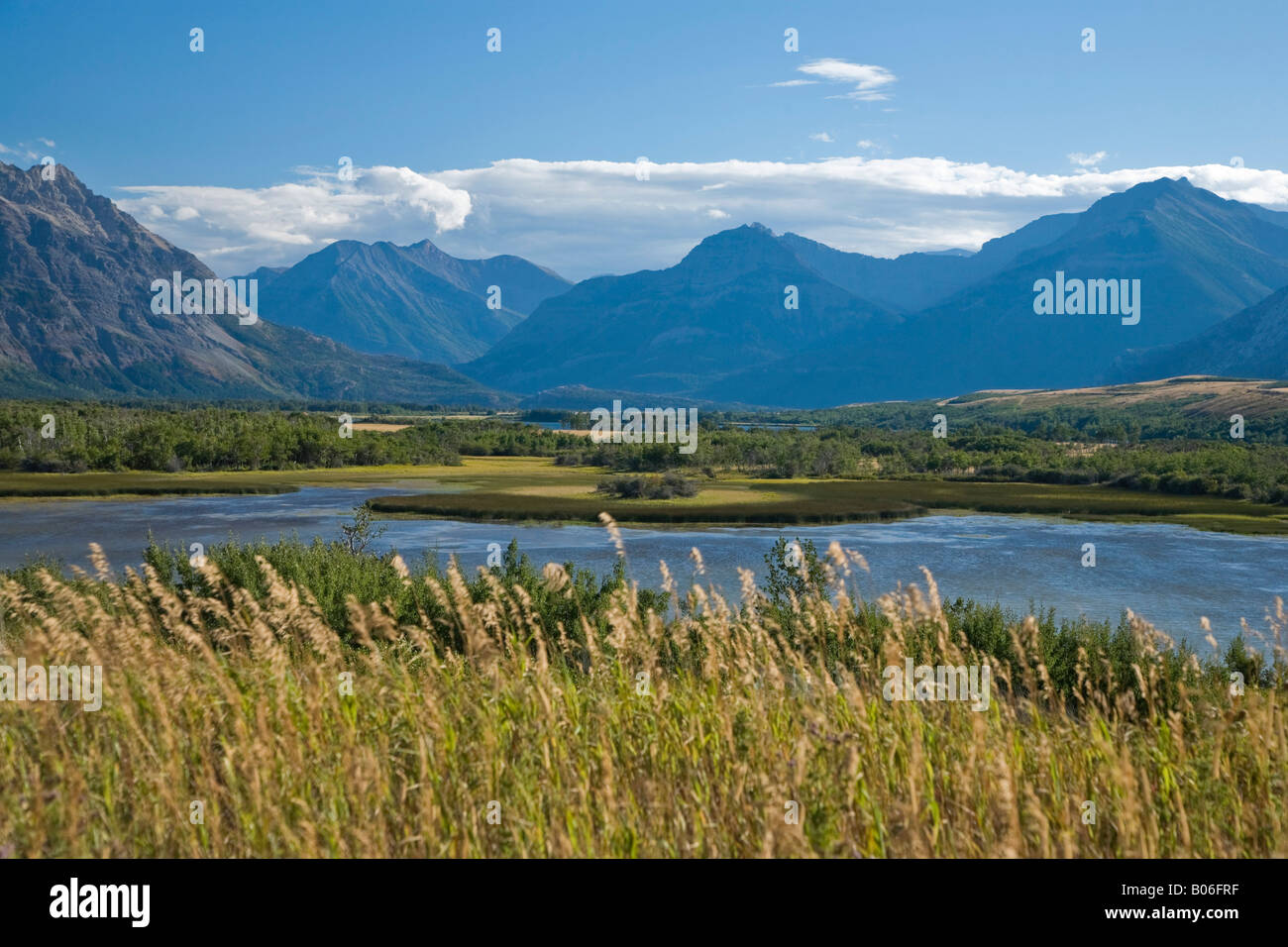 Maskinonge Lake, Waterton Lakes National Park, Alberta, Canada Stock ...