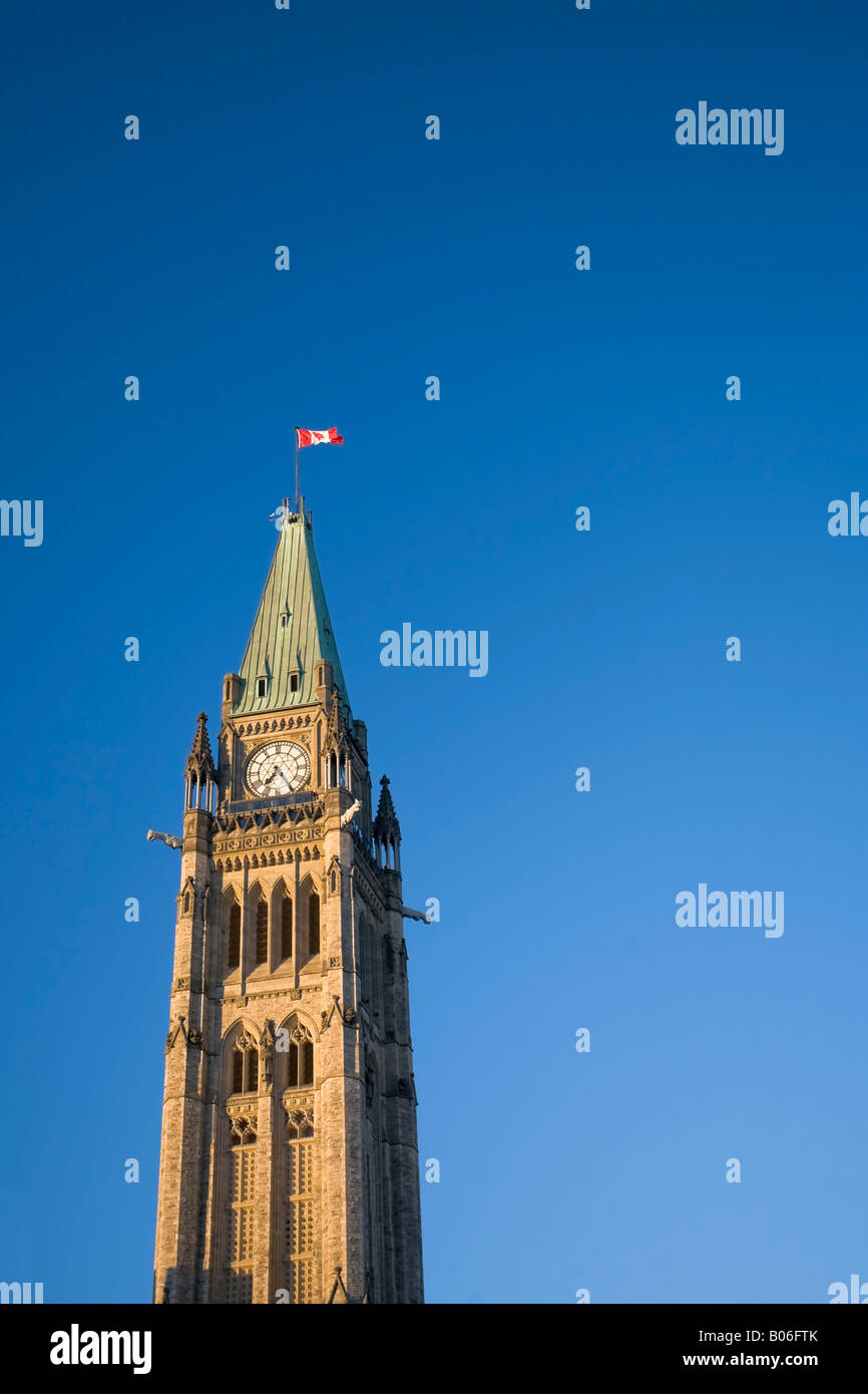 Peace Tower and Clock, Parliament Hill, Ottawa, Ontario, Canada Stock ...
