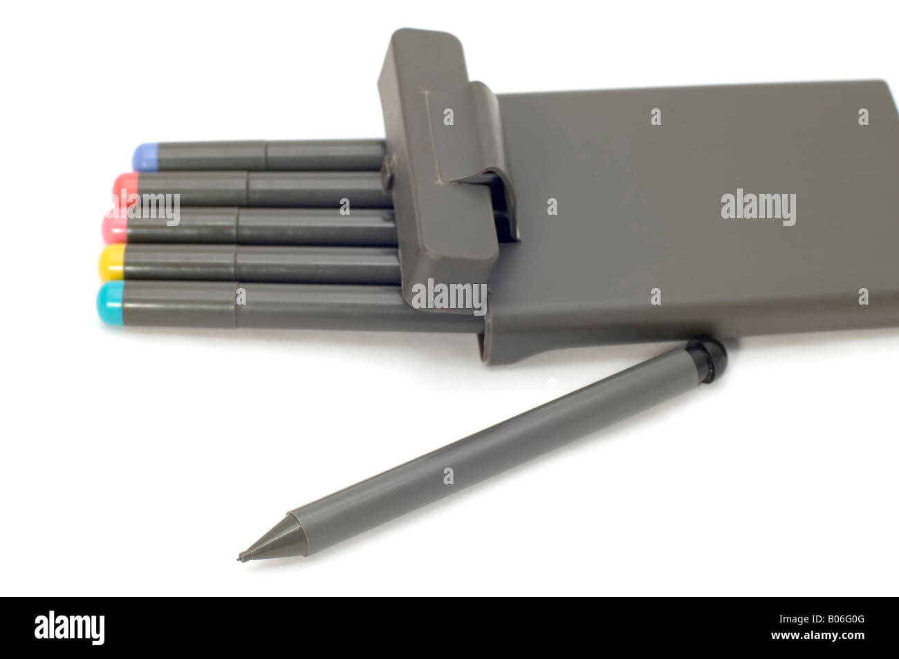 object on white colored soft tip pen Stock Photo - Alamy