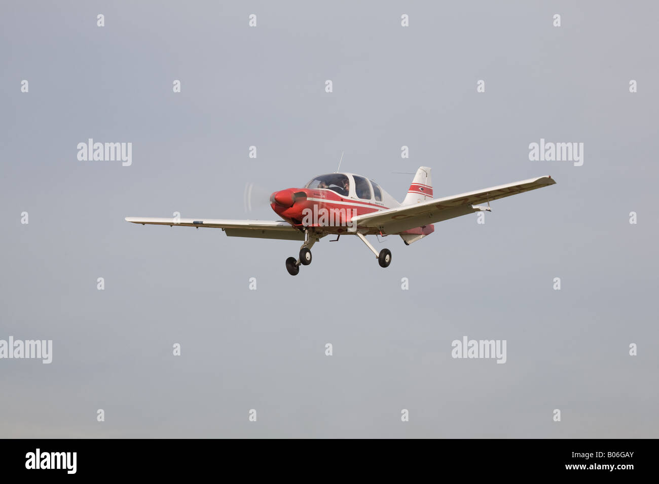 Beagle B121 Series 2 Pup G-AZEW in flight landing @ Netherthorpe ...