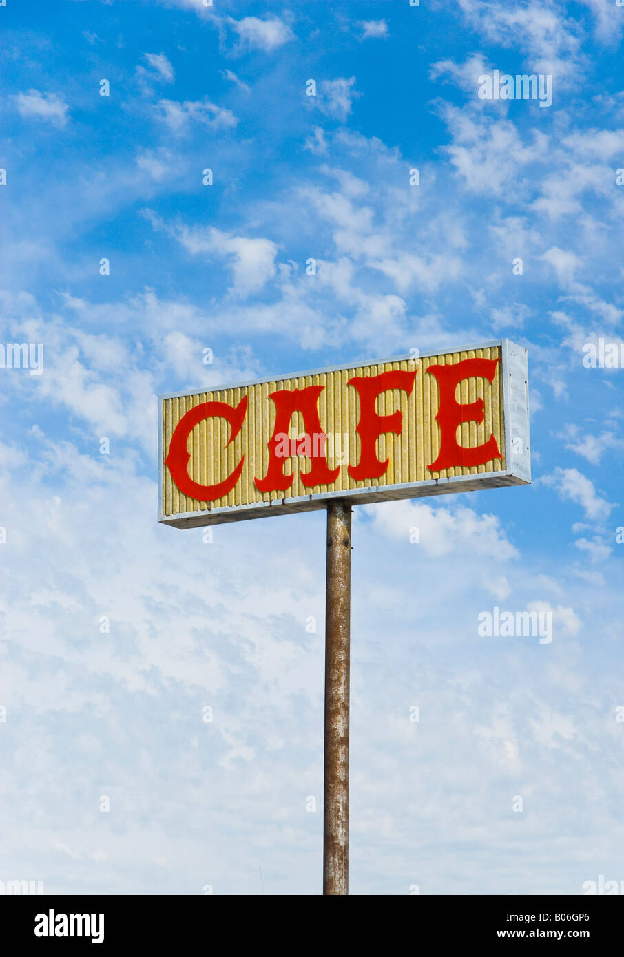 USA, Oklahoma, Route 66, Afton, Cafe sign Stock Photo - Alamy