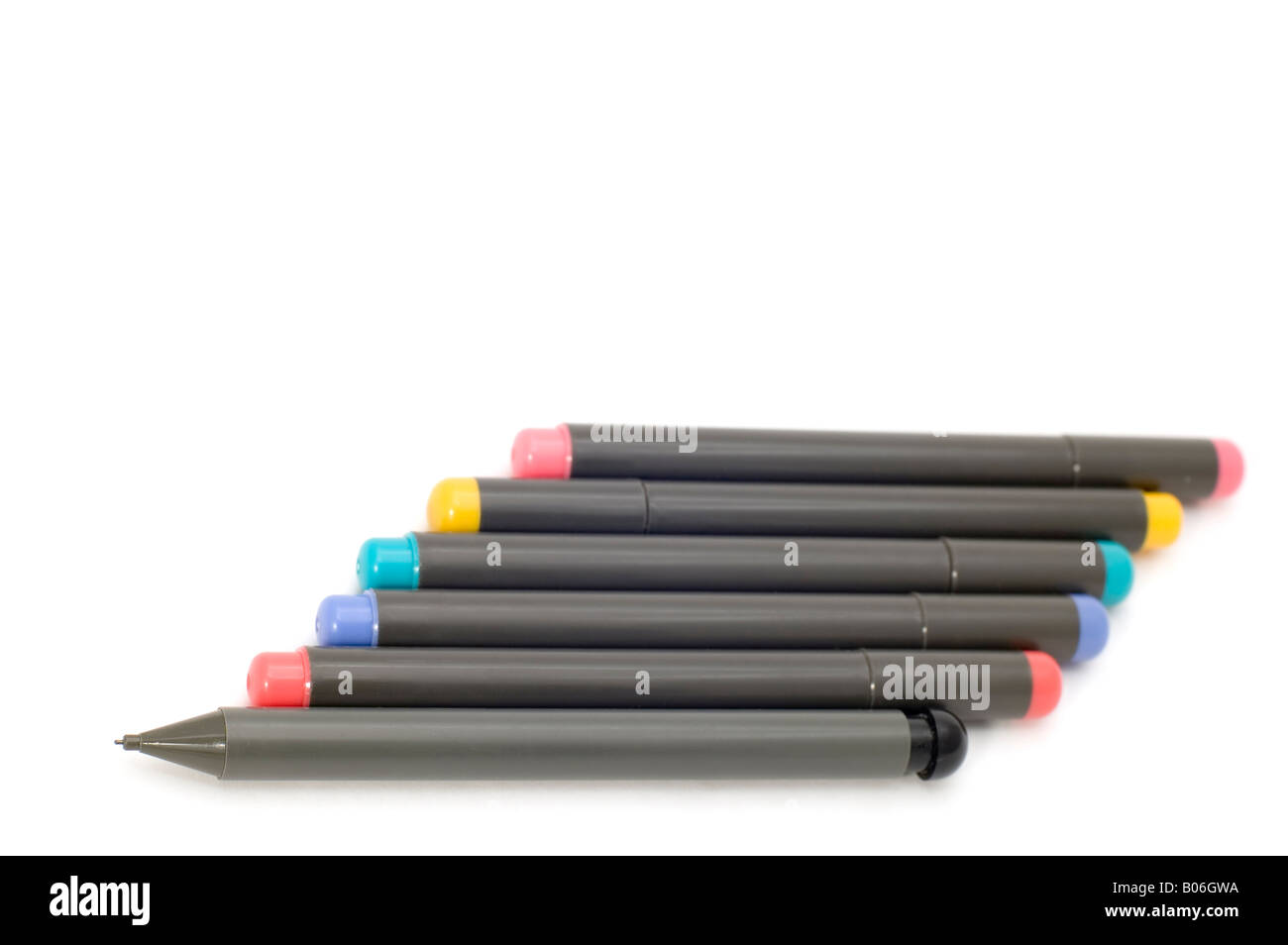 object on white colored soft tip pen Stock Photo - Alamy