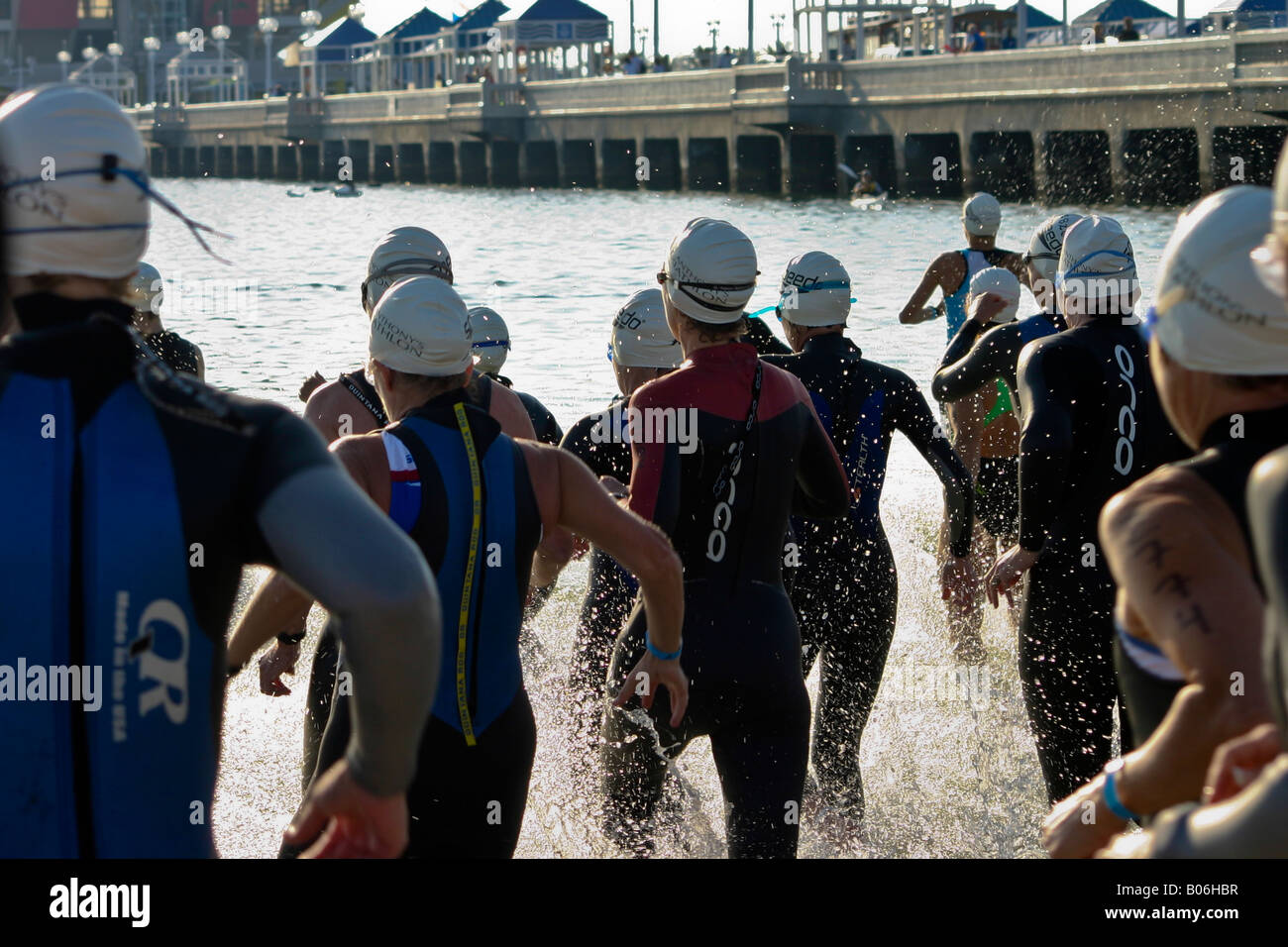 Finish line ocean swim hi-res stock photography and images - Alamy