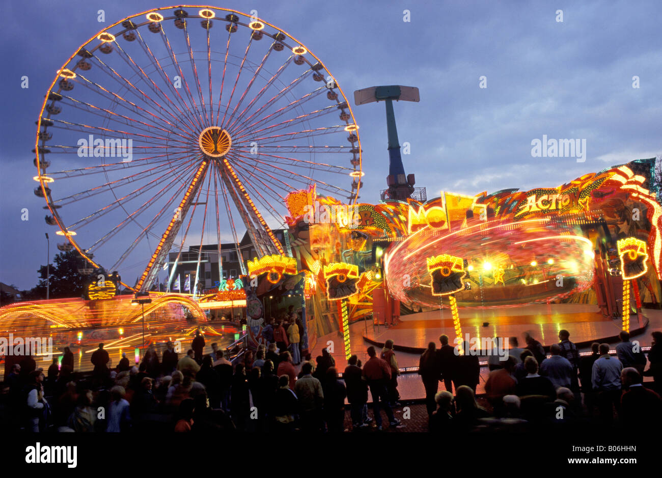 Fair at night Stock Photo - Alamy