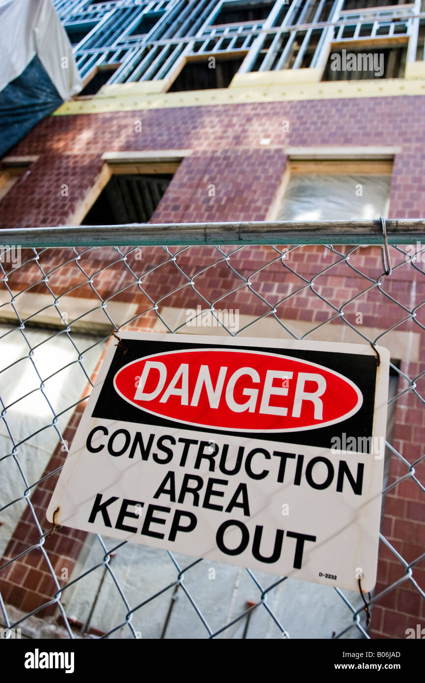 Danger construction area keep out hi-res stock photography and images ...