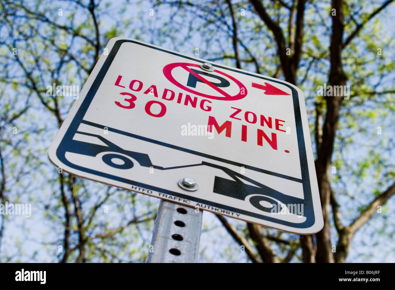 LOADING ZONE traffic sign Stock Photo - Alamy