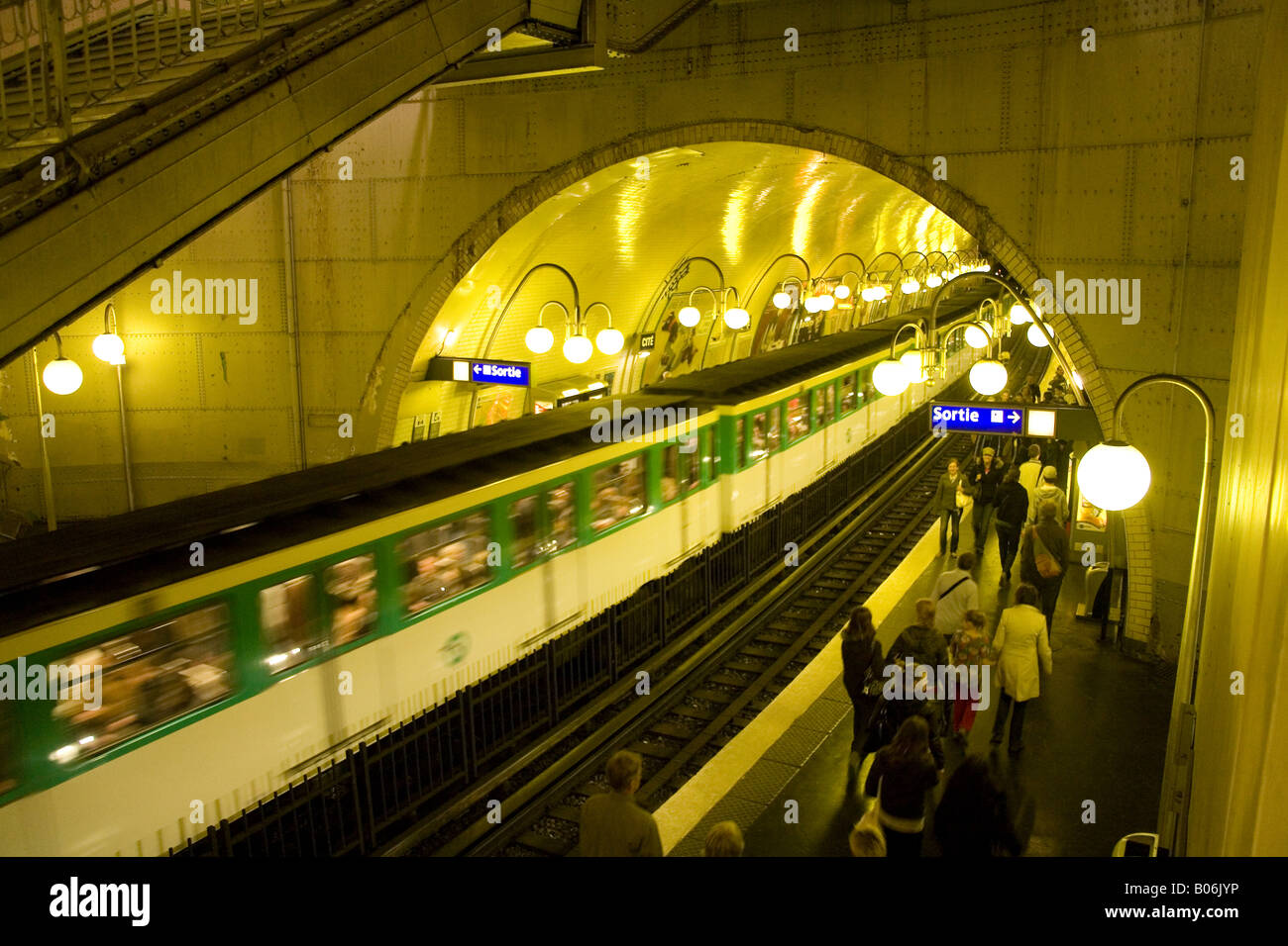 Cite metro station, Paris , France Stock Photo - Alamy