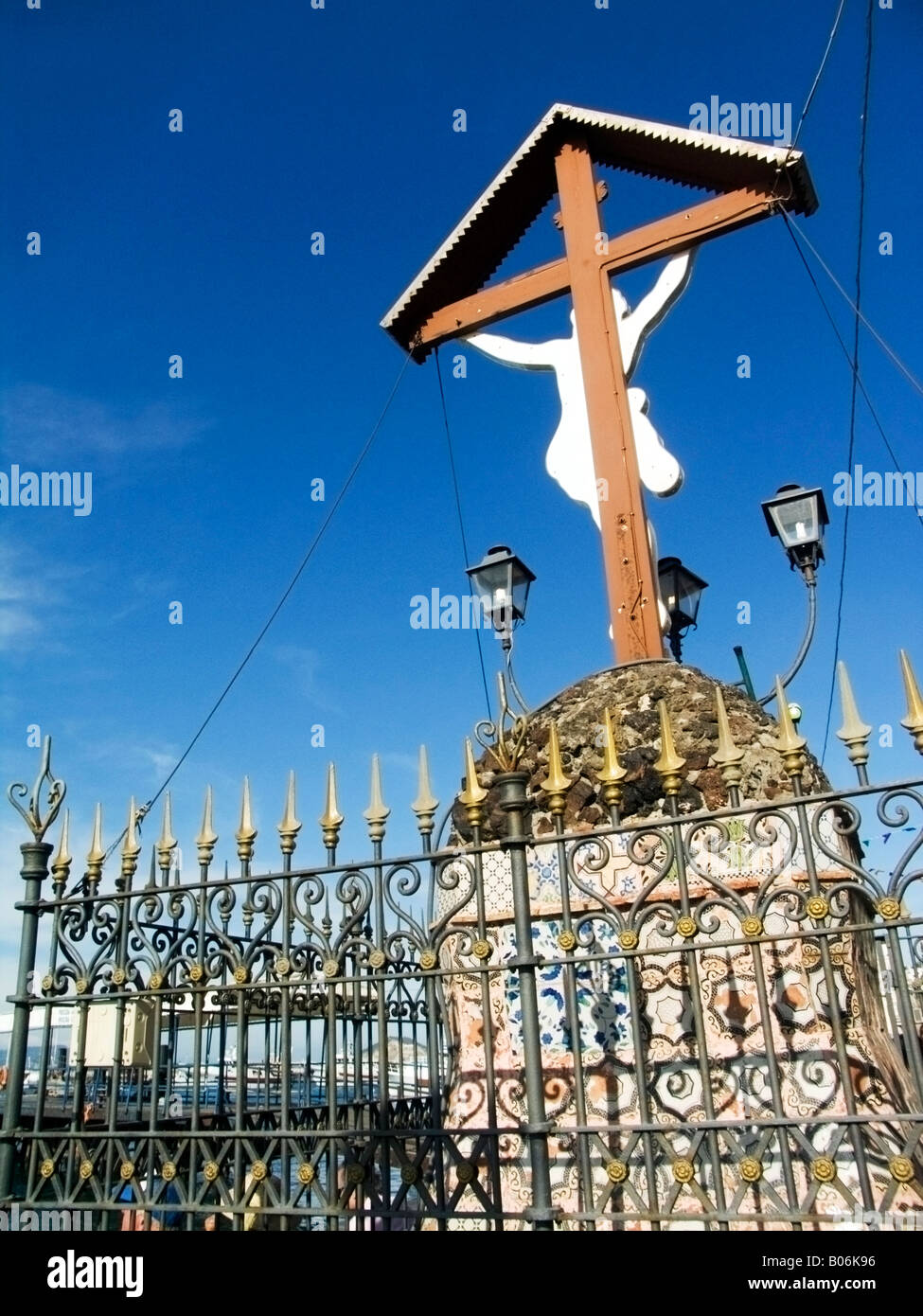 crucifix in the island of procida bay of naples mediterranean island ...