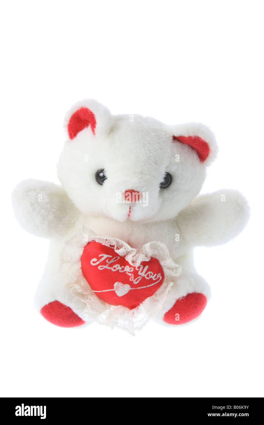 Teddy Bear with Love Heart Stock Photo - Alamy