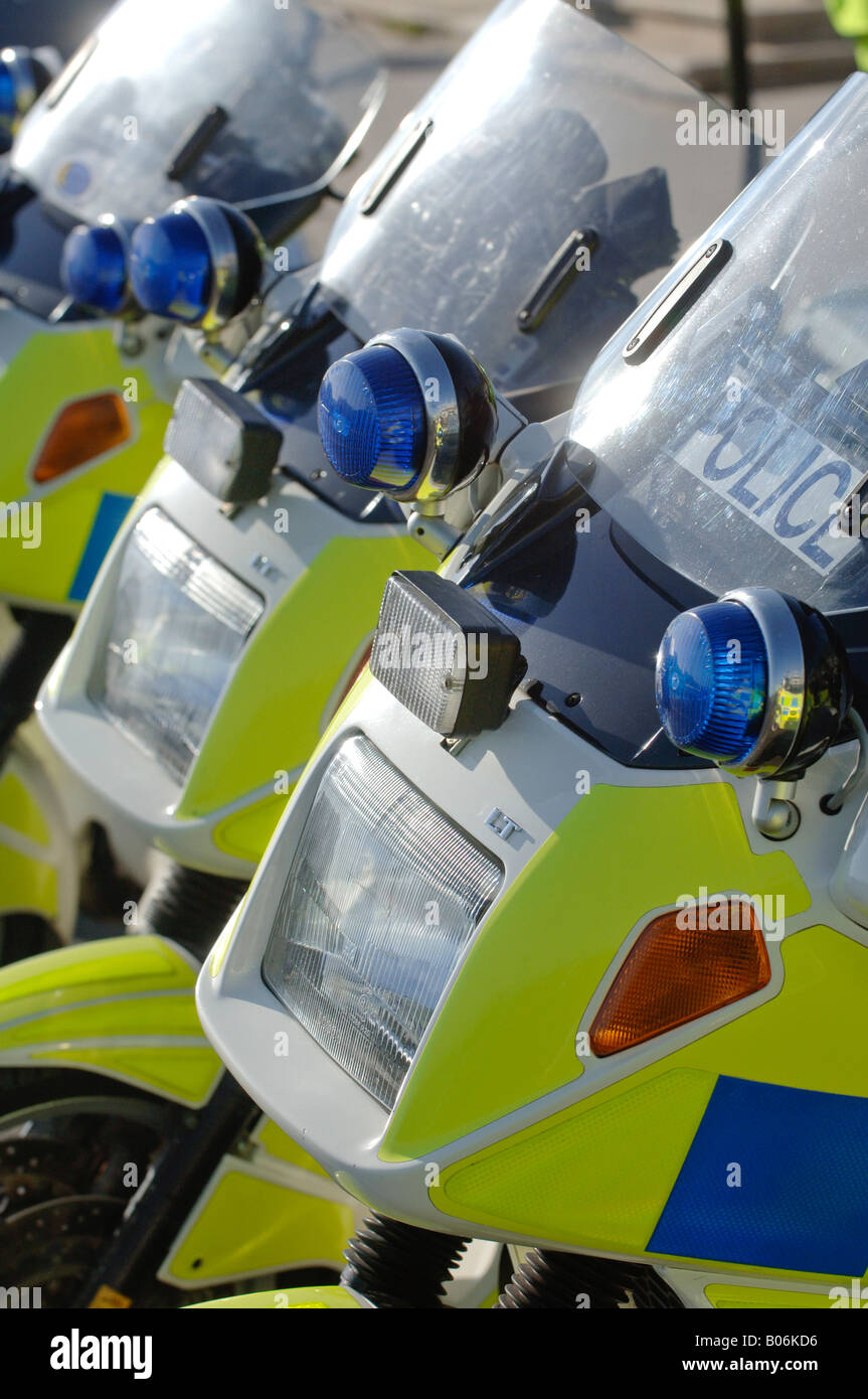 Three police motorbikes parked side by side. Picture by Jim Holden ...