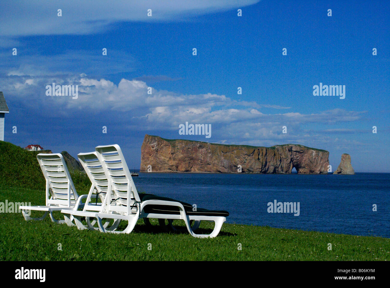 Perce Rock Gaspe Quebec Stock Photo - Alamy