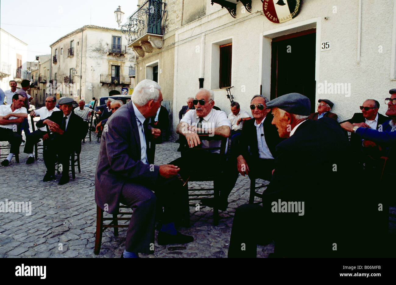 Old men meeting sicilians hi-res stock photography and images - Alamy