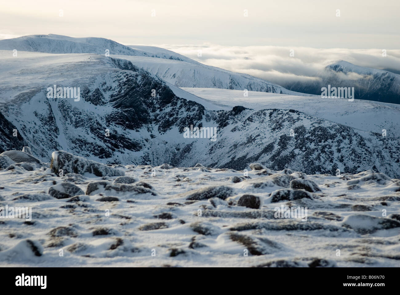 snow on mountain summit Stock Photo - Alamy