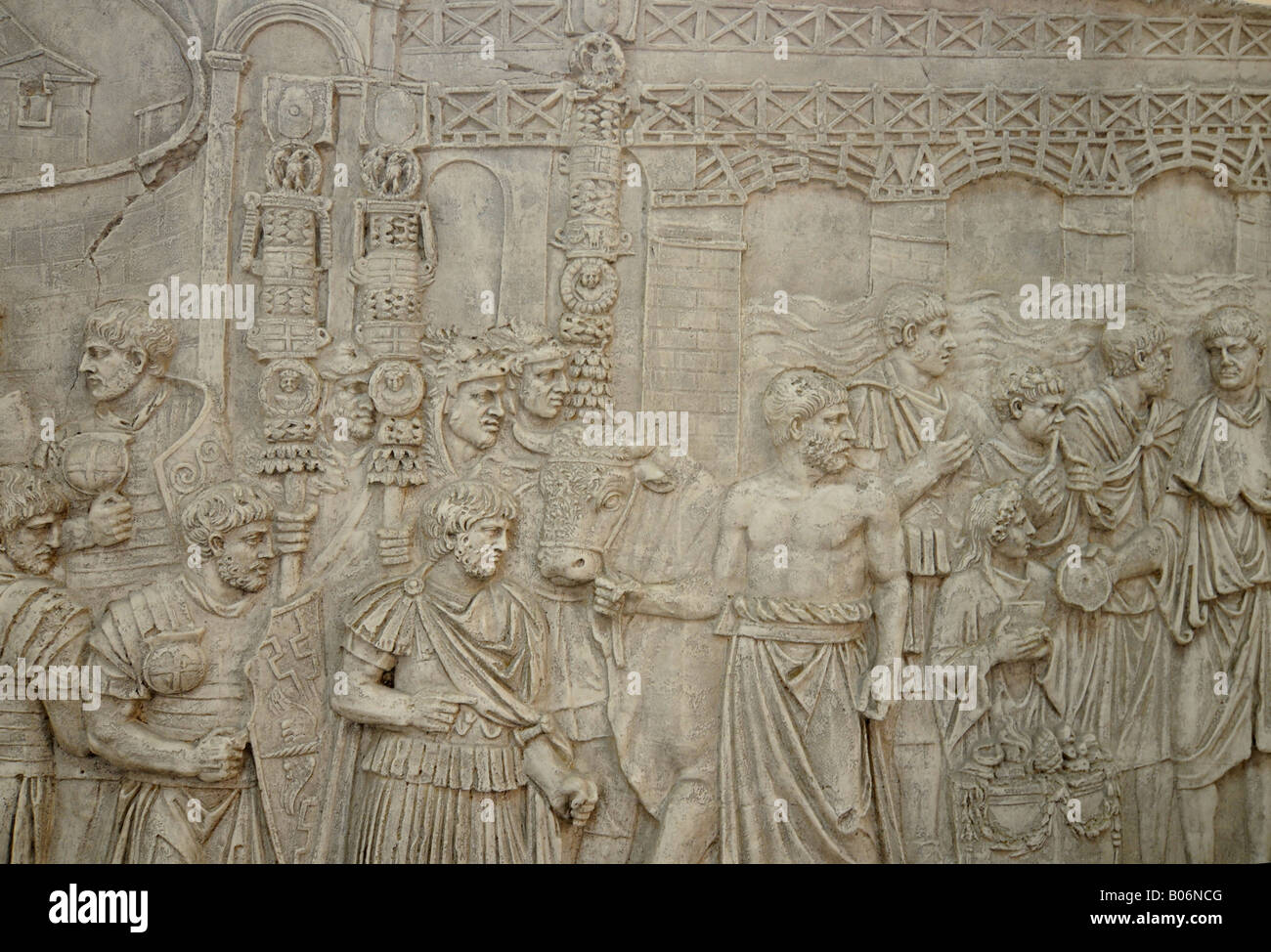 A bas-relief on display in the Syrian national museum in Damascus ...