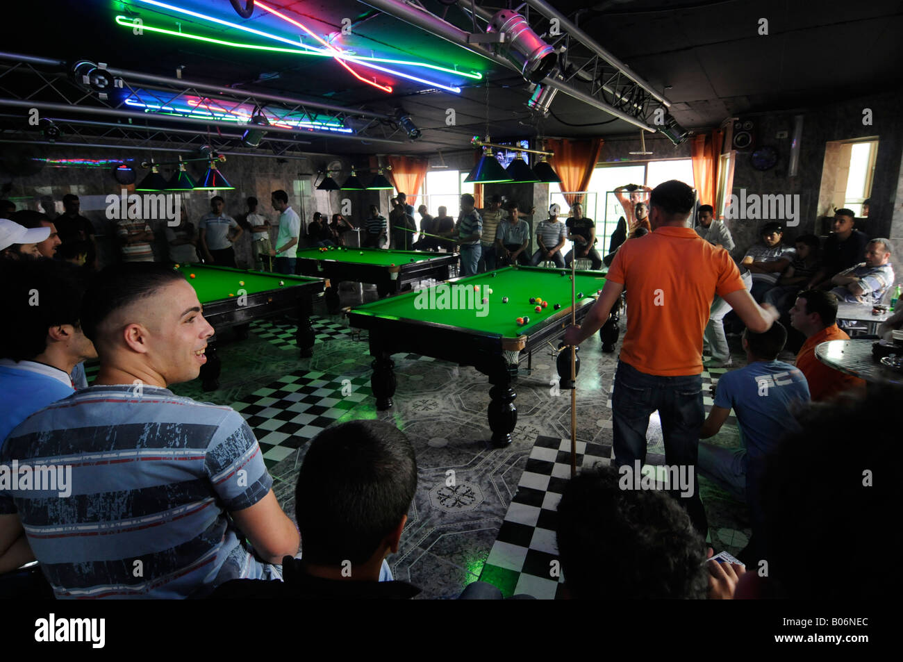 A billiard room in Ramallah, west bank, Palestine Stock Photo - Alamy