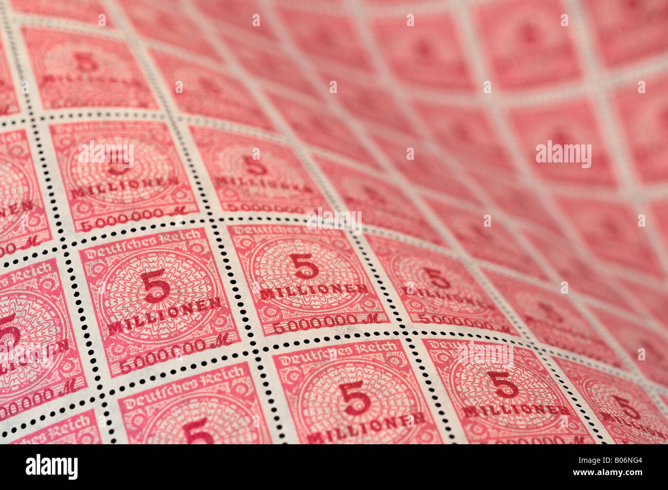 Unused German / Germany 1923 hyper-inflation period 5 Millionen stamp ...