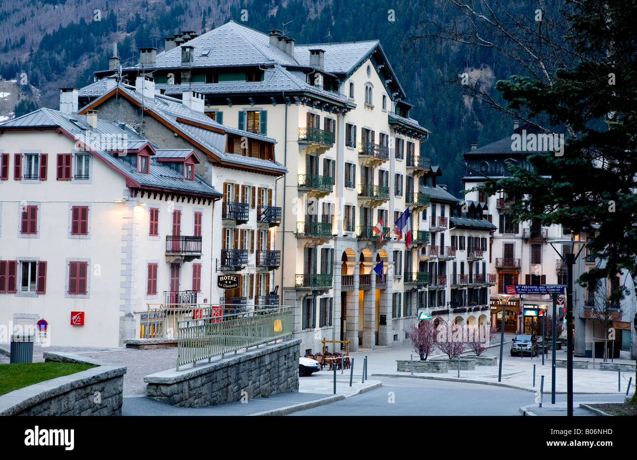 Local Architecture In Chamonix Town The Alps France Europe Stock Photo ...