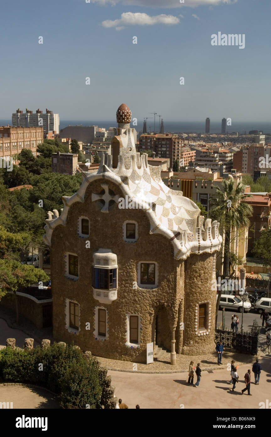 Parc Guell Barcelona Catalunya Spain Stock Photo - Alamy