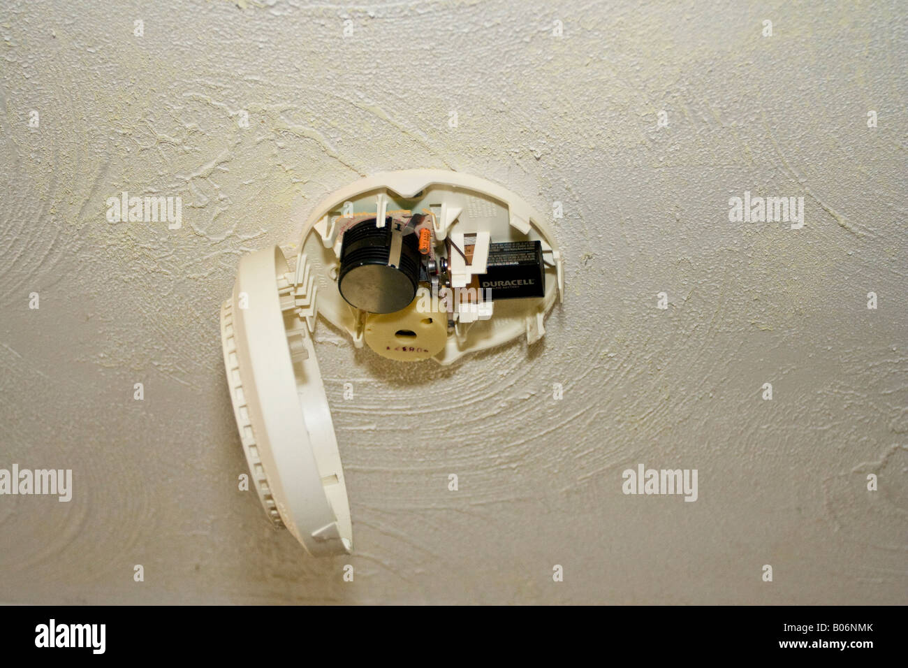 Battery Operated Fire Detector Mounted to the Ceiling Stock Photo - Alamy