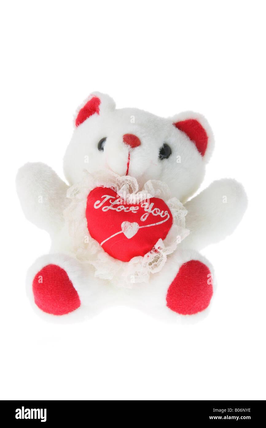 Teddy Bear with Love Heart Stock Photo - Alamy