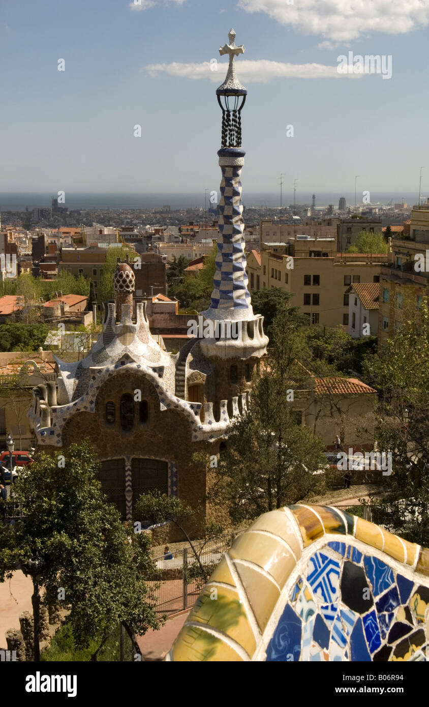 Parc Guell Barcelona Catalunya Spain Stock Photo - Alamy