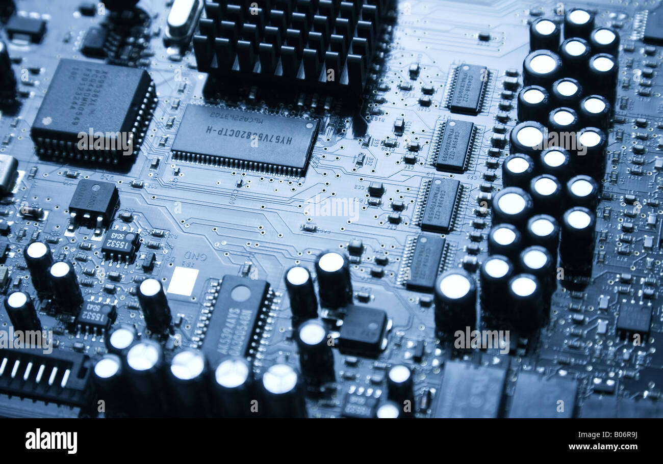 Big audio computer chip blue tint Stock Photo - Alamy