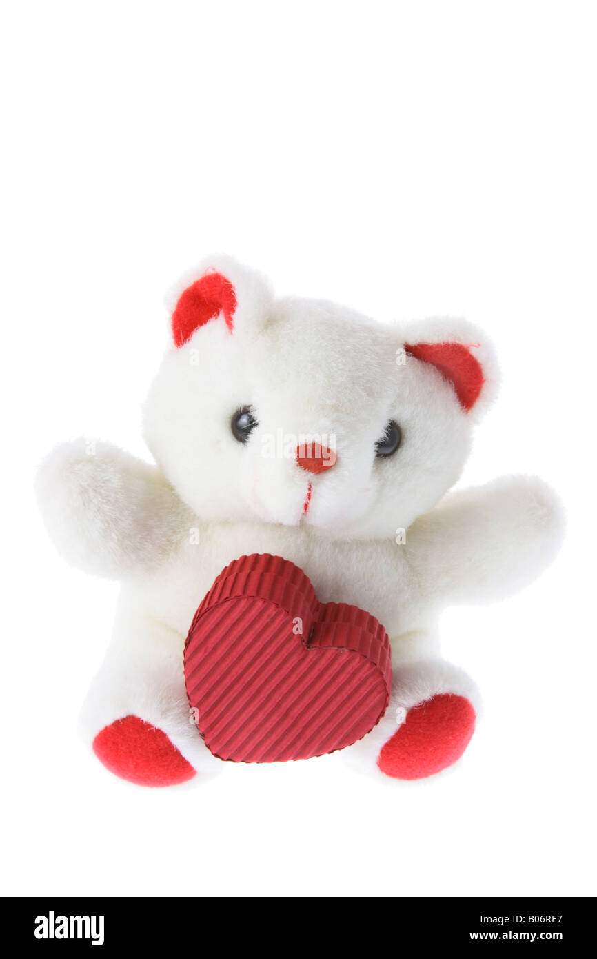 Teddy Bear with Love heart Stock Photo - Alamy