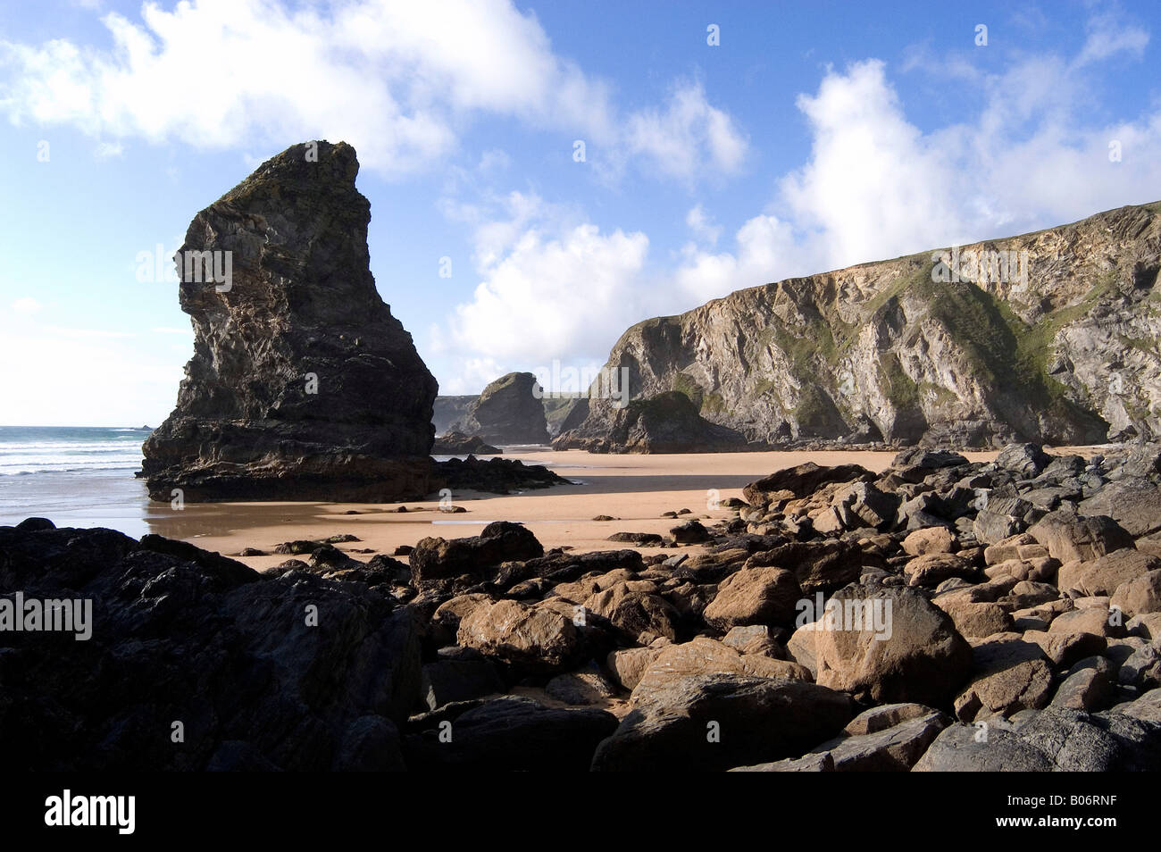 View of the Bedruthan Steps Cornwall England UK Europe Stock Photo - Alamy