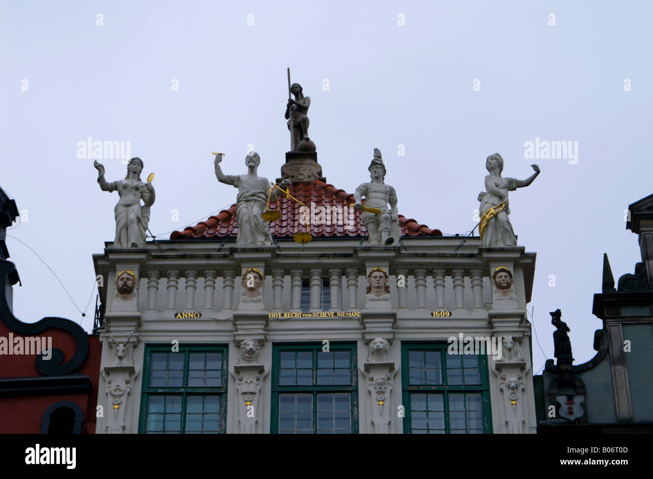 Roofline of the Golden House, Gdansk (Danzig), Poland Stock Photo - Alamy
