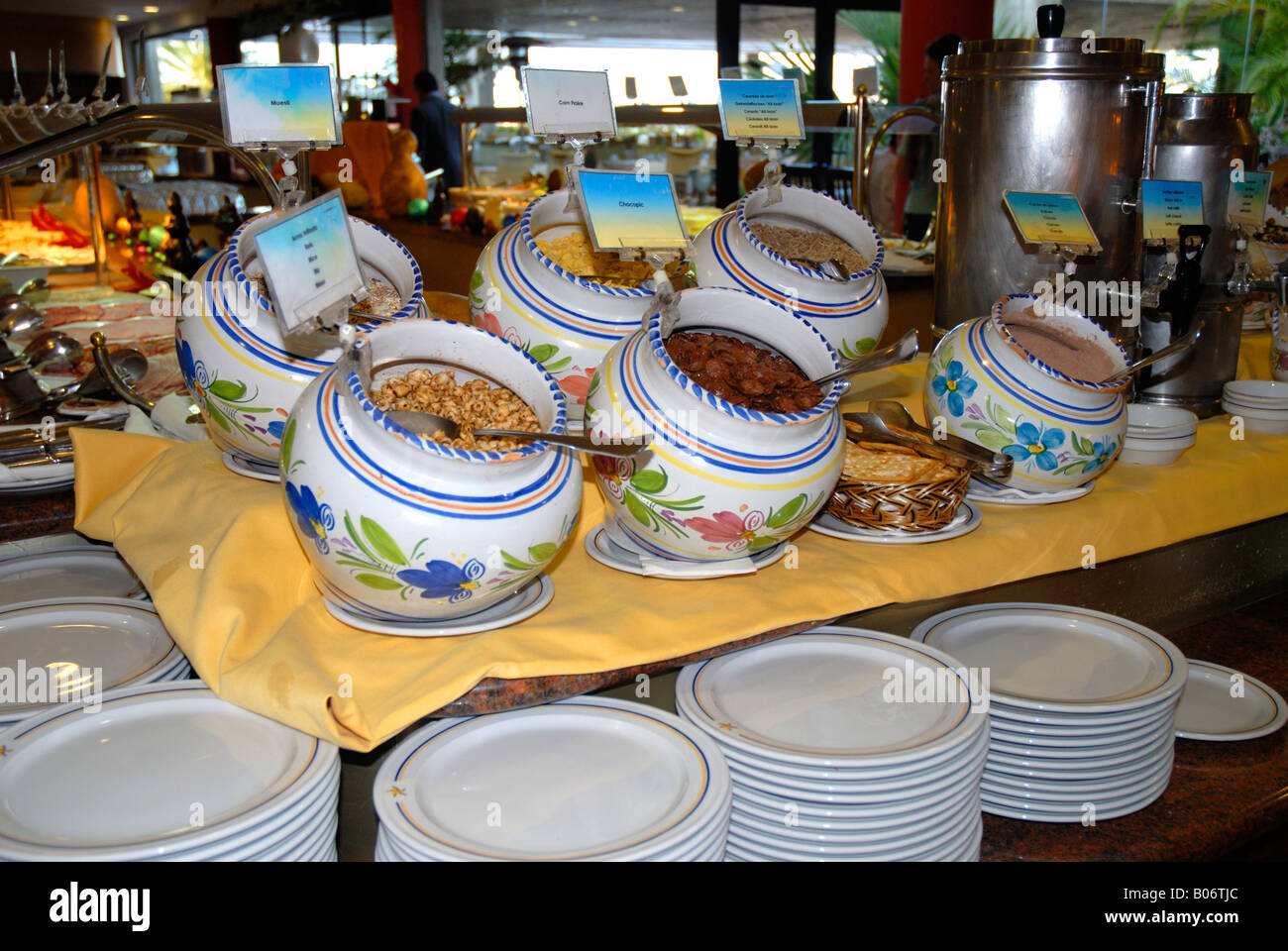 Breakfast Buffet in Lanzarote Spain Stock Photo - Alamy
