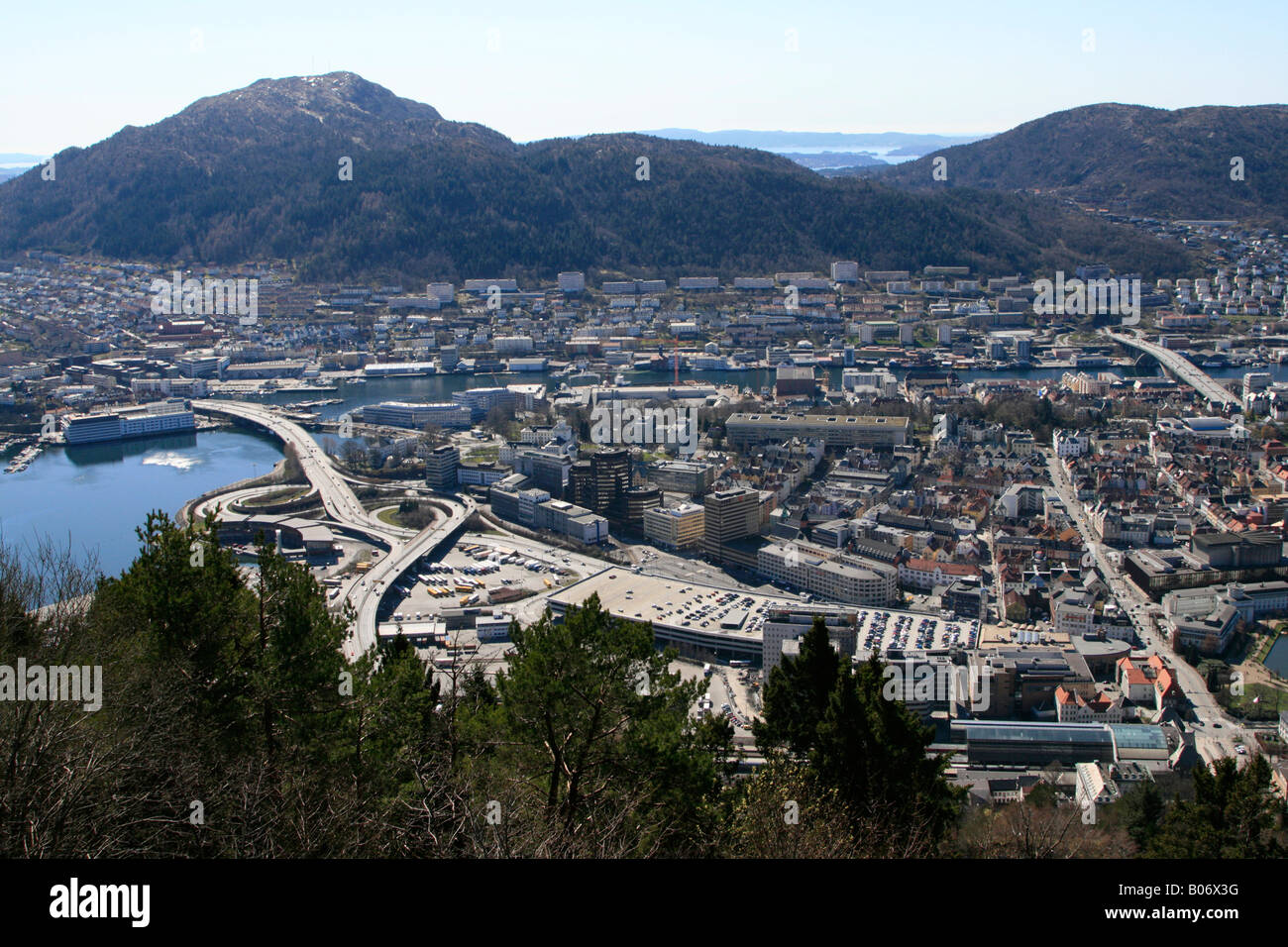 floyen view The Norwegian city of Bergen, an important cultural centre ...