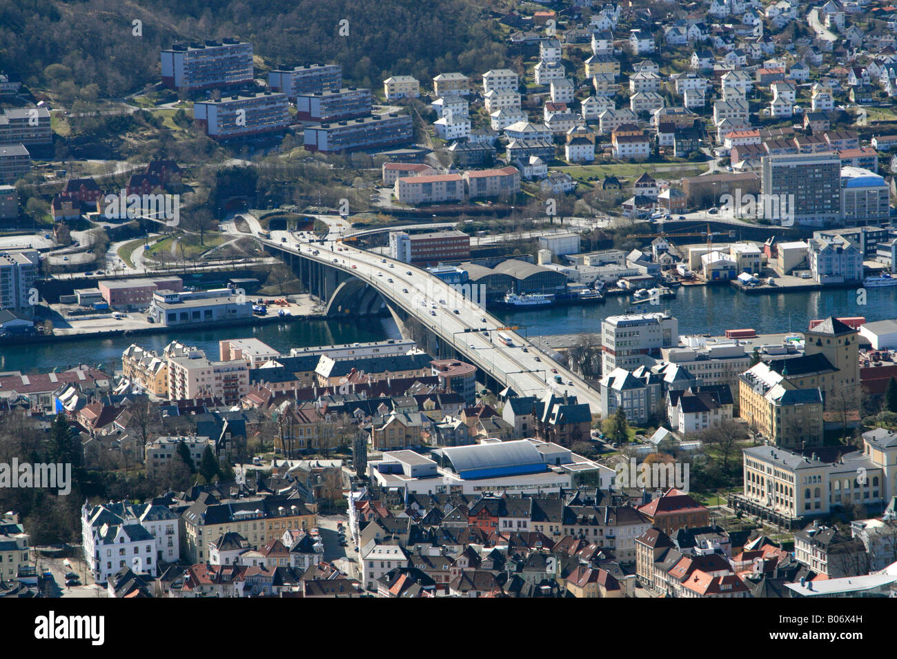 floyen view The Norwegian city of Bergen, an important cultural centre ...