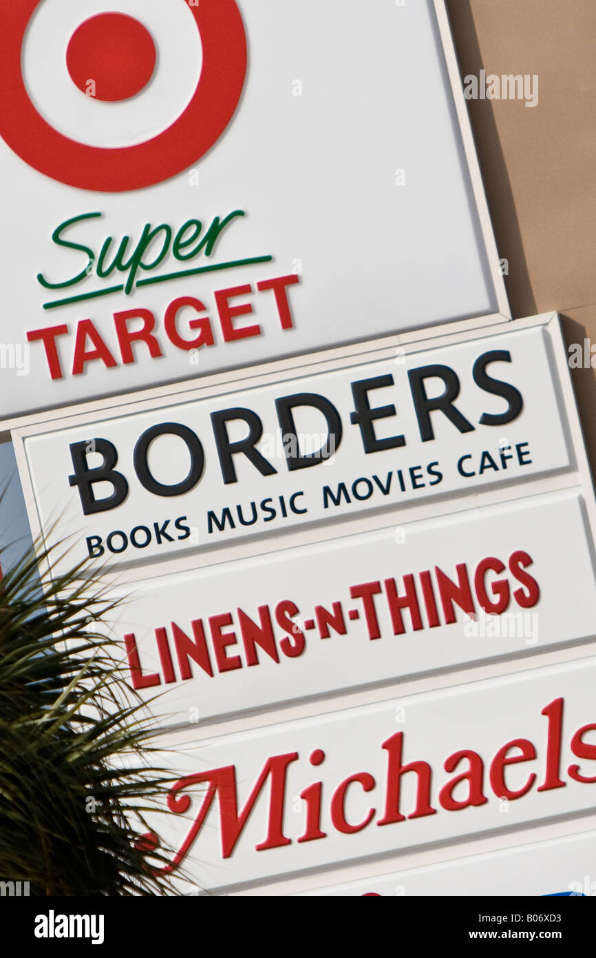 Mall Shopping Center Sign Stock Photo - Alamy